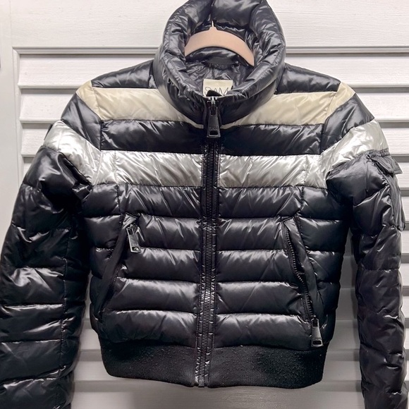 SAM. | Jackets & Coats | Sam Stripe Short Jacket Puffer | Poshmark